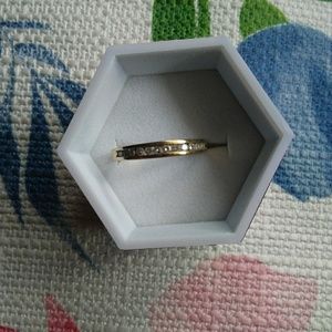 Jewelry | 1k Solid Gold Diamond Band Ring | Poshmark